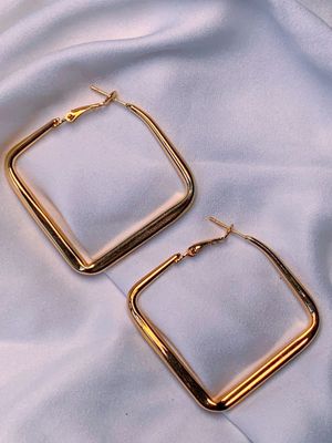Buy I Jewels Unique Design Geometric Square Shape Ear Bali Hoop ...