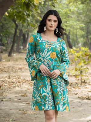 Buy Mabish By Sonal Jain Bell Sleeve Mini Dress (S) Online