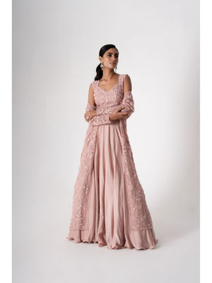 Buy SAISHA Long Jacket With Lehenga (Set of 3) Online