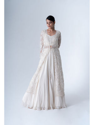 Buy SAISHA Long Jacket Lehenga (Set of 3) Online