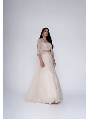 Buy SAISHA Short Jacket With Skirt & Top (Set of 3) Online