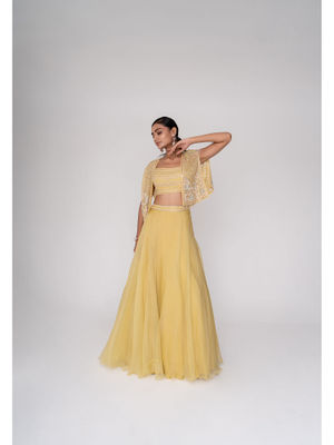 Buy SAISHA Short Jacket With Skirt & Top (Set of 3) Online