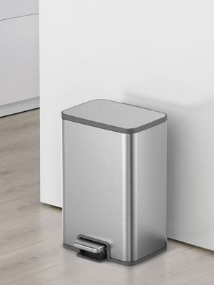Buy OBSESSIONS Stainless Steel Step Dustbin with Liner, 15 Litres ...