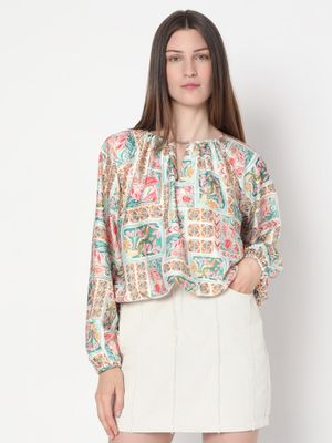 Buy VERO MODA Multi-Colour Printed Top (XS) Online