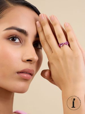 Buy Isharya Pink Lips in Signature Colored Plating Ring Online