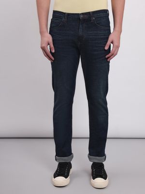 Buy Lee Men Navy Blue Rodeo Regular Fit Mid Rise Jeans online