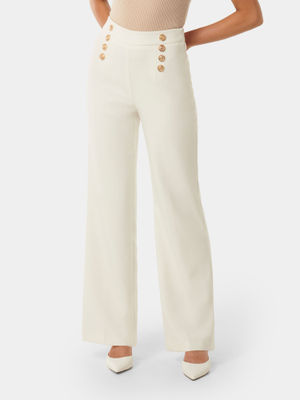 Buy Forever New Sara Button Wide Leg Pant Online