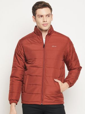 Buy SPIRIT Mens Rust Solid Full Sleeve Jacket Online