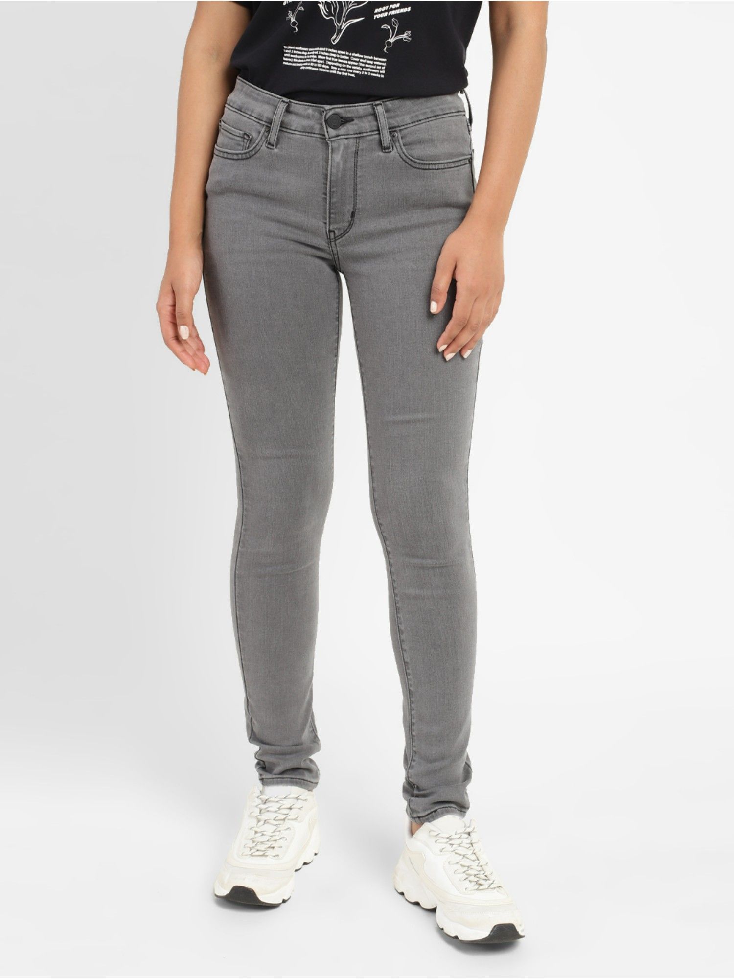Buy Levi s Womens Grey 711 Skinny Fit Jeans Online