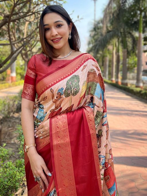 double border silk saree
