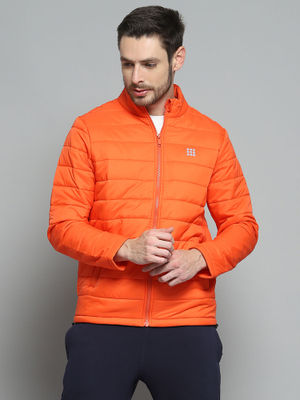 Buy Rock.it Men Orange Solid Jacket (S) Online