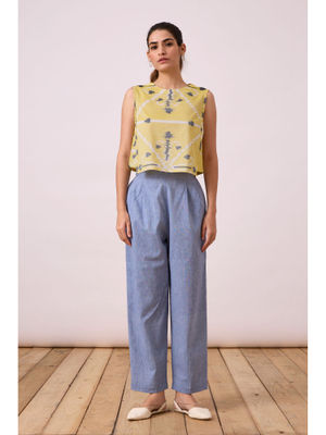 The Summer House Tops : Buy The Summer House Polam Yellow Ikat Regular ...