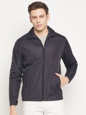 Buy SPIRIT Mens Navy Solid Full Sleeve Jacket Online