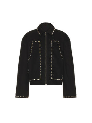 Buy Funeral Apparel Studded Carpenter Jacket Online