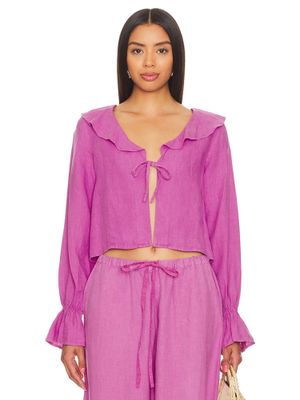 Buy Nation LTD Camila Ruffle Tie Front Top Online