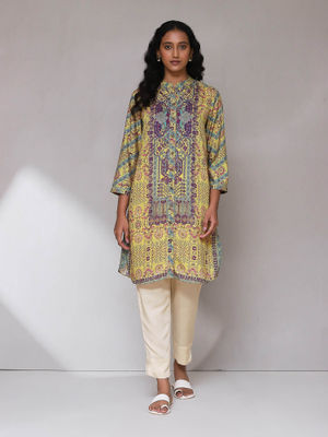 Buy Aarke Ritu Kumar Yellow Printed Kurta Online