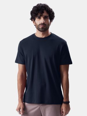 Buy The Souled Store Original Supima- Navy Blue Men Supima T-Shirt Online