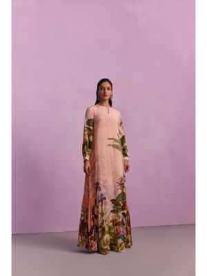 Buy KALISTA Women's Aina Powder Pink Floral Maxi Dress (XS) Online