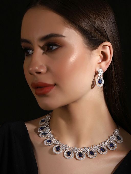 Shop For Best Navy Blue Jewellery Sets From Widest Range Online