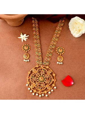 Buy Voylla Bela Royal Long Necklace Set Online