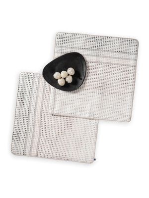 Buy ONSETHOMES Dotted Table Mats Natural Set Of 2 Online