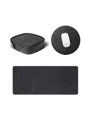 Buy DailyObjects Felt Desk Trio Bundle - Limited Edition (Black) Online
