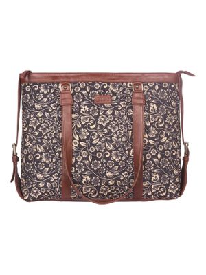 Buy Zouk Ladies Office Bag for Women in Black Print for 15.6 Inch ...