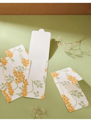 Buy Fabindia Yellow Paper Amaltas Envelope (Pack of 5) Online