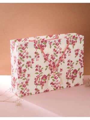 Buy Fabindia Pink Paper Bougainvillea Gift Bag online