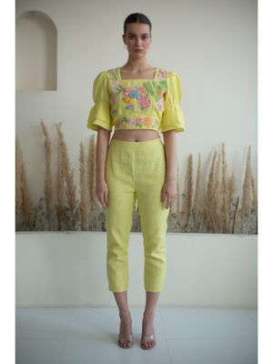 Buy OJA Fern Lemon Yellow Co-Ord (Set of 2) Online