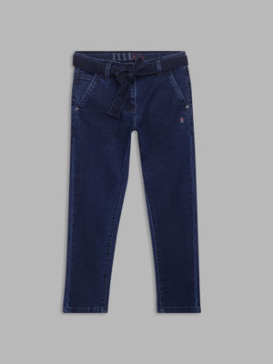 Elle Kids Jeans : Buy Elle Kids Girls Blue Solid Denim Online | Nykaa ...