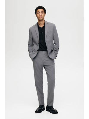 Buy H&M Slim Fit Suit Trousers Grey (30R) Online