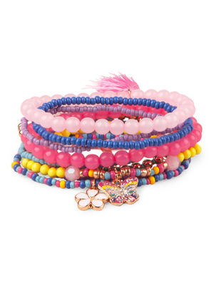 Buy Accessorize London Girls Flower Bangle Bracelet Pack Online