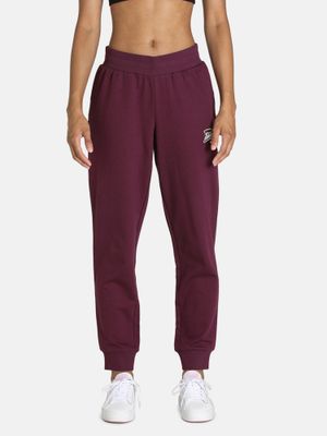 Buy Puma Graphic Logo I Women Purple Sweatpant Online