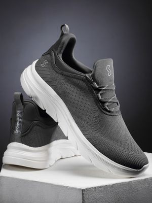 Buy SOLETHREADS Ecoknit Grey Textured Men Sneakers Online