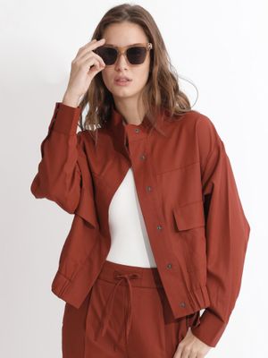 Buy RAREISM Ruks Primary Orange Polyester Jacket Online
