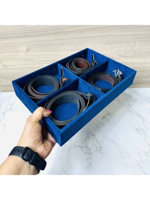 Buy La Trove Luxury Velvet 4 Slot Belt Tray Display Of Premium Big ...