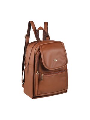 Buy Metro Solid-Plain Tan Backpacks Online