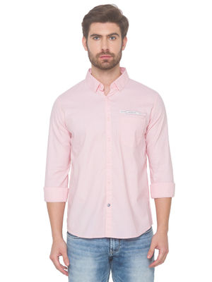 Buy Spykar Men Pink Slim Fit Shirt Online