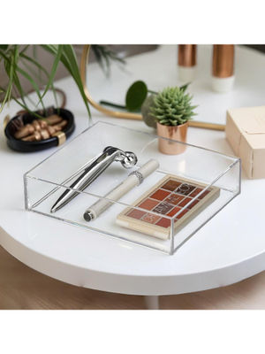 Buy STOR Clear Acrylic Stackable Make Up Organiser Online