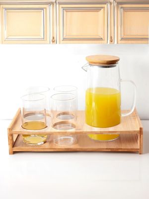 Buy The Better Home Borosilicate Jug Set (Jug 4 Cup S) with Bamboo Tray ...