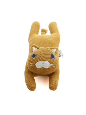 Buy PLUCHI Flying Cat - Mustard Color 100% Cotton Knitted Stuffed Soft ...