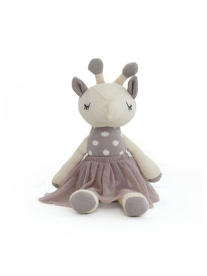 Buy PLUCHI Georgie Giraffe Cotton Knitted Stuffed Soft Toy Online