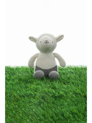 Buy PLUCHI Lazy Lamb Cotton Knitted Stuffed Soft Toys - Natural & Light ...