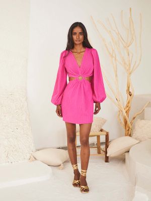Buy Urban Suburban Pink Cut-Out Mini Dress (XS) Online