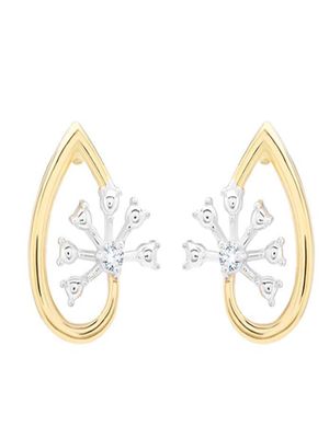 Buy WHP Jewellers Water Drop & flower Shaped Diamond Earring for Daily ...