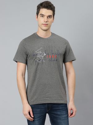 Buy Beverly Hills Polo Club Matrix Code Charcoal Tee Online