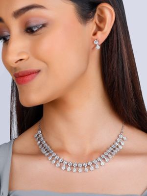 GIVA Jewellery Sets : Buy GIVA Sterling Silver Imperial Flower Set for ...