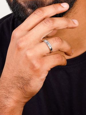 Buy Giva Sterling Silver Modern Minimalism Ring for Men Online
