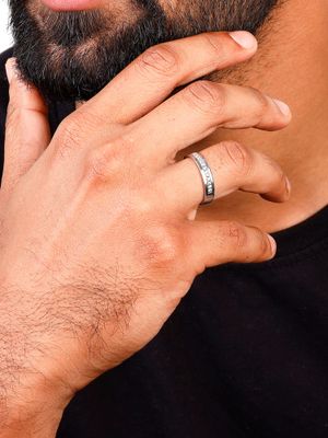 Buy Giva Sterling Silver Simple Serenity Ring for Men Online